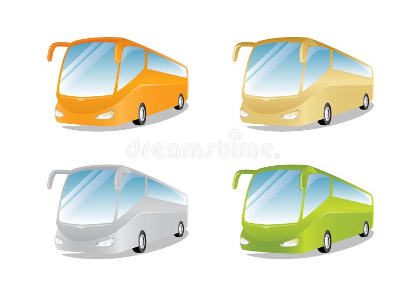 Set of buses stock vector. Illustration of exploration - 51016218