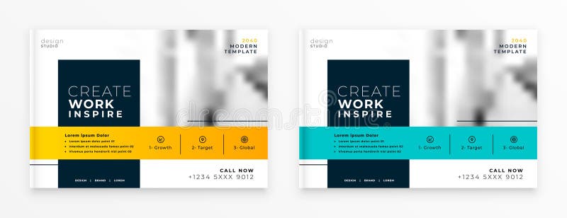 Set of Business Brochure Template for Company Promotion Stock ...