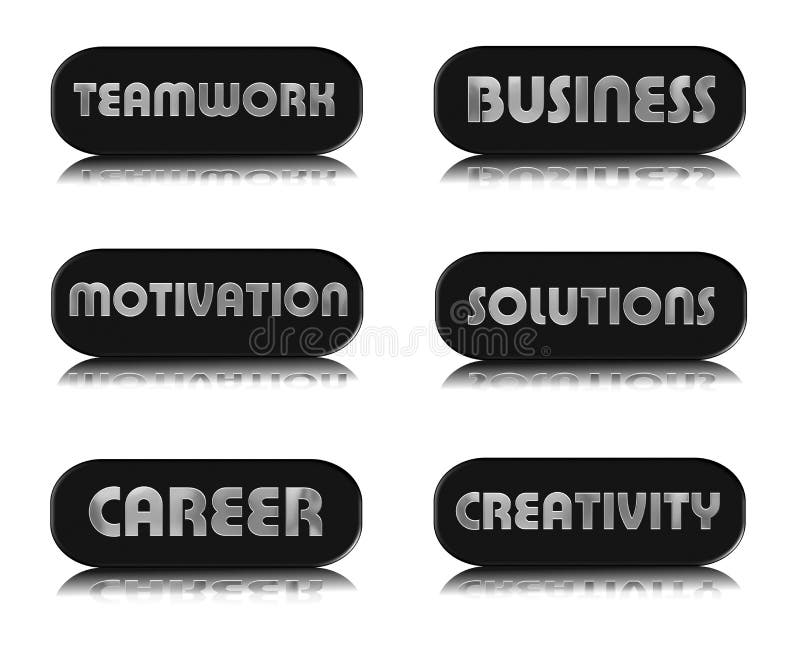 Set of business buttons stock illustration. Illustration of graphic ...