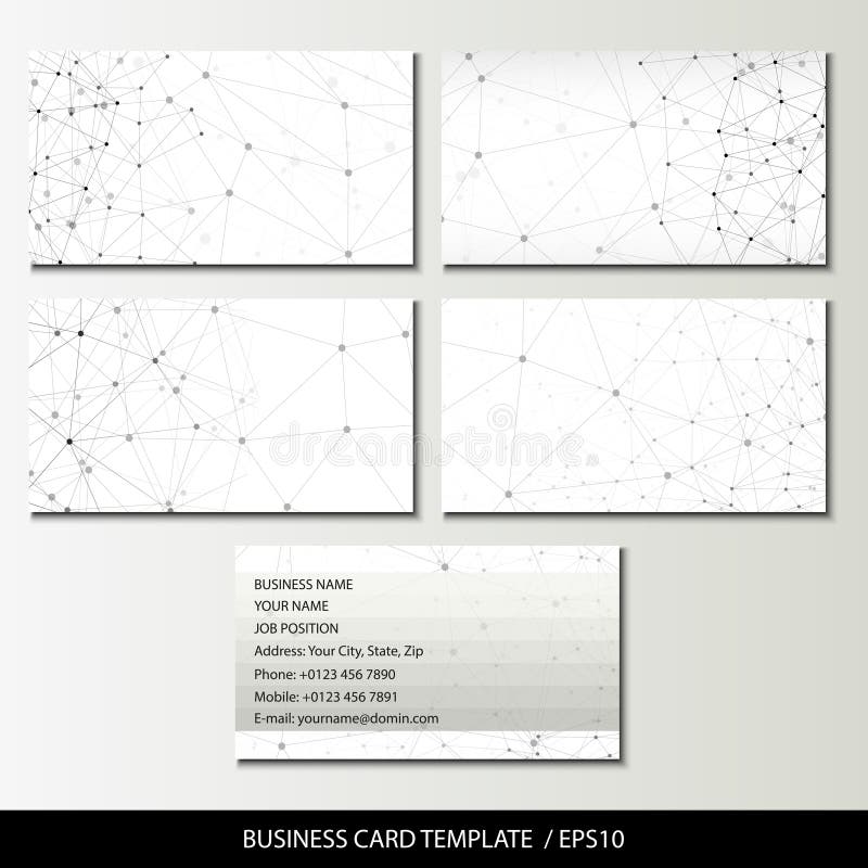 Set of Business Card Templates Vector Illustration Stock Vector ...