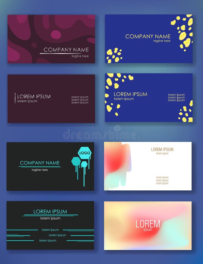 Set of Business Cards. Different Design, Modern Stock Vector ...