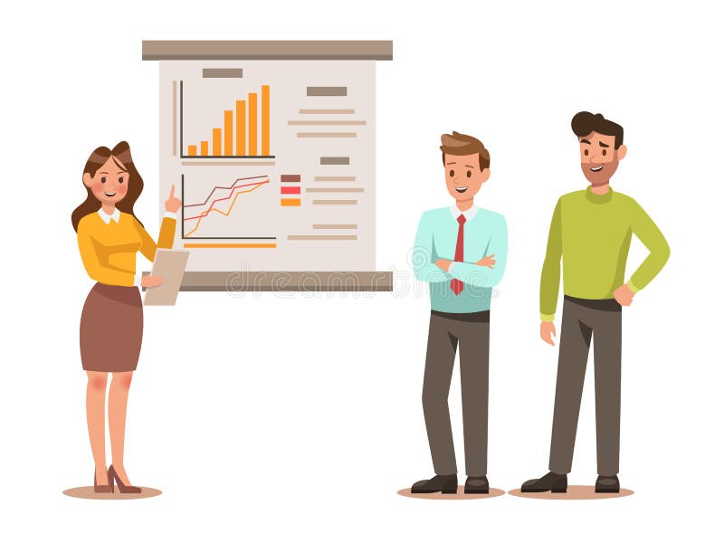 Set of Business Characters Working in Office. Vector Illustration ...