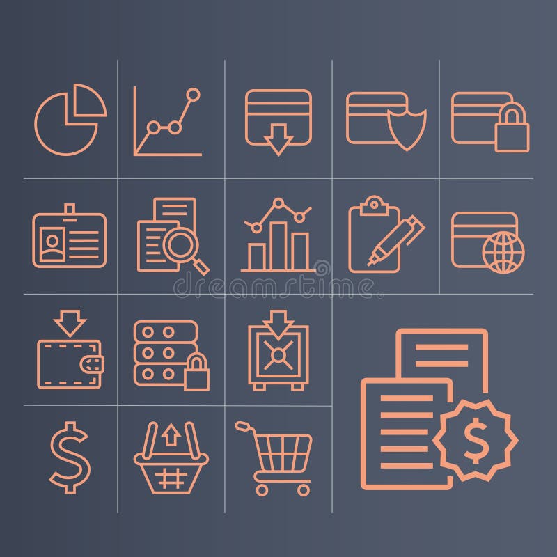 Simple Vector Illustration with Ability To Change. Set of Business ...