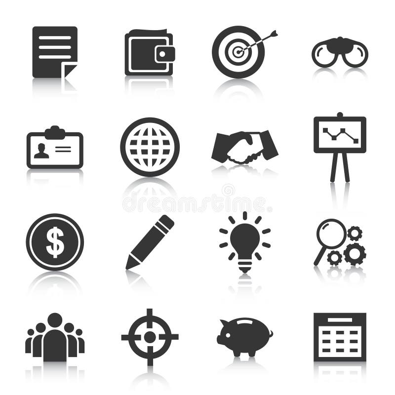 Set of Business Icons, Management and Human Resources. Vector ...