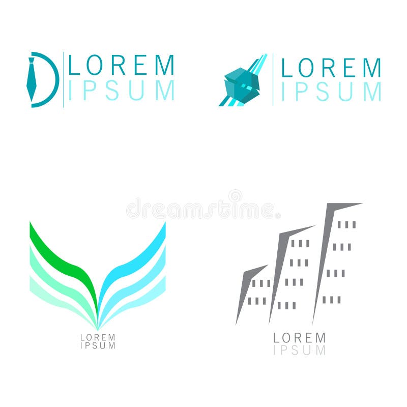 Set of business logos stock vector. Illustration of concept - 94419300