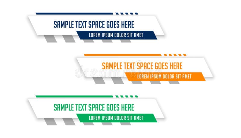 Set of Business Lower Third Header Banner for News Broadcast Stock ...