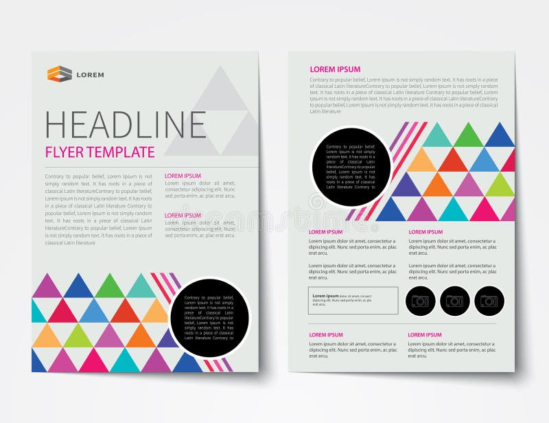 Set of Business Magazine Cover , Flyer, Brochure Flat Design Tem Stock ...