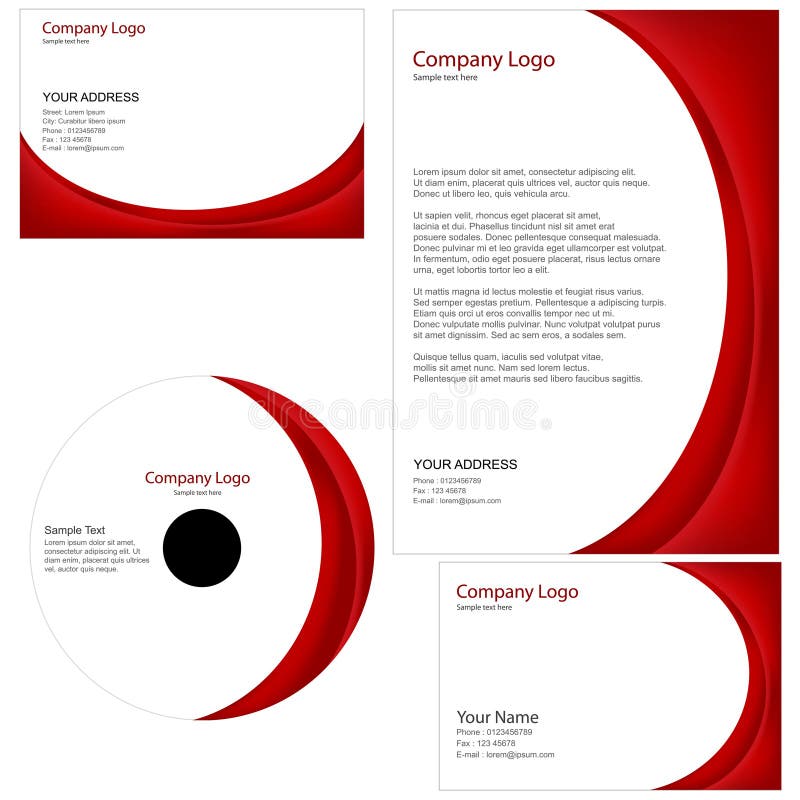 Set of business templates stock illustration. Illustration of curve ...