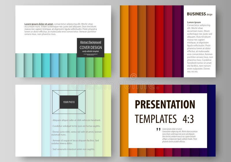 Set of Business Templates for Presentation Slides. Vector Layouts in ...