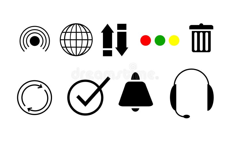 A Set of Business Web Internet Icons Stock Vector - Illustration of ...