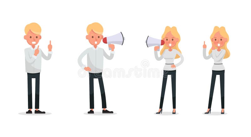 Set Of Businessman And Businesswoman Character Vector Design No56