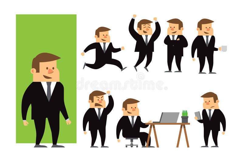 Set of Businessman Character Design. a Character for Your Project ...