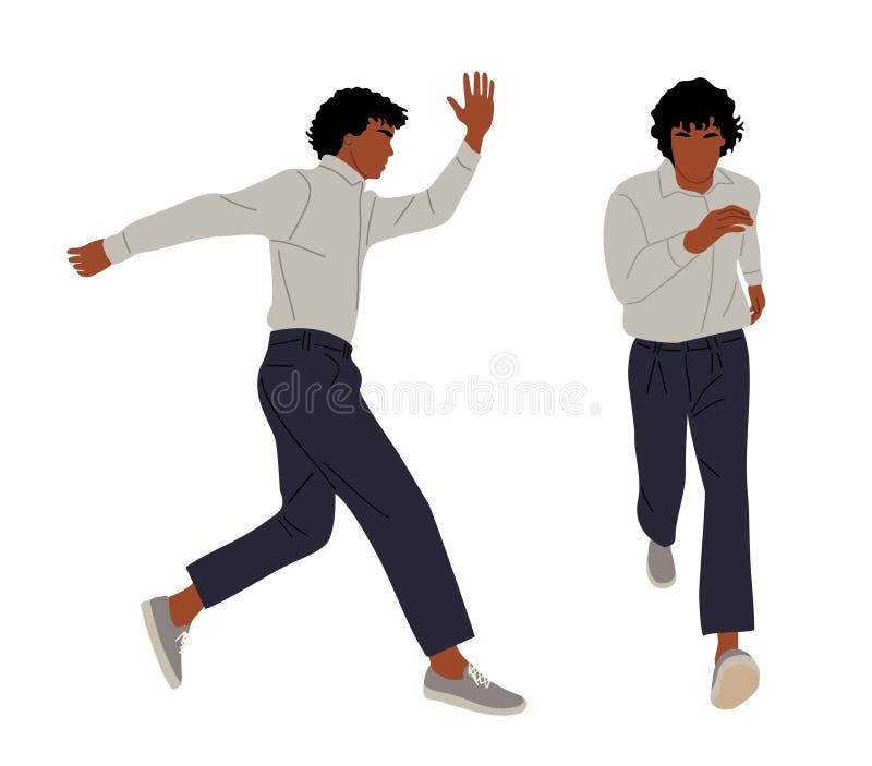 Running Man, Front View, Healthy Lifestyle, Isolated Vector Sil Stock ...