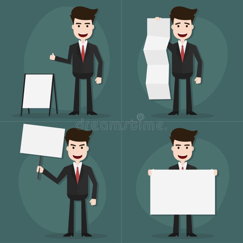 Characters Holding Sign Stock Illustrations – 4,385 Characters Holding ...