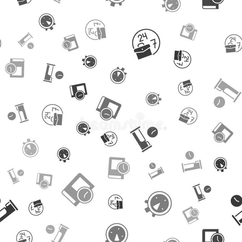 Set always Busy, Stopwatch, Time Sleep and for Book on Seamless Pattern ...