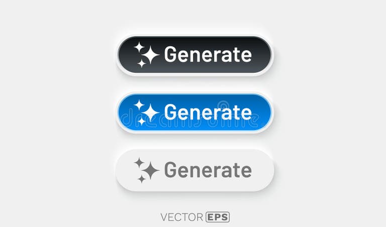Set Button Ai Generate, Call for Assistant Help, Image and Text ...
