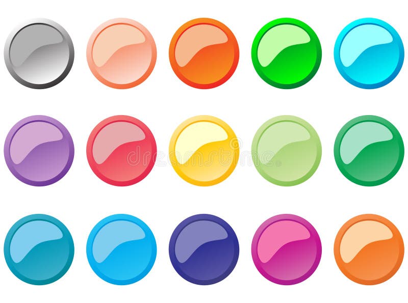 Set of buttons stock vector. Illustration of abstract - 10584253