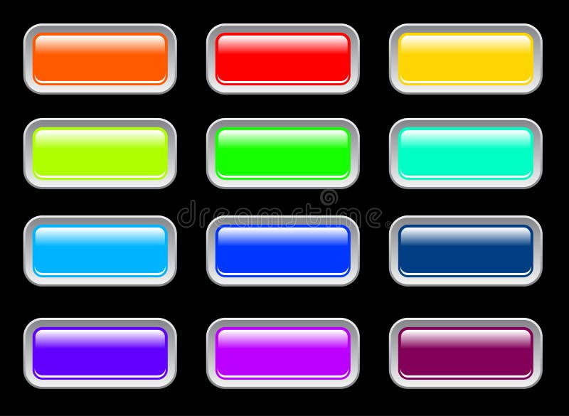Set of glossy buttons stock vector. Illustration of color - 29294270