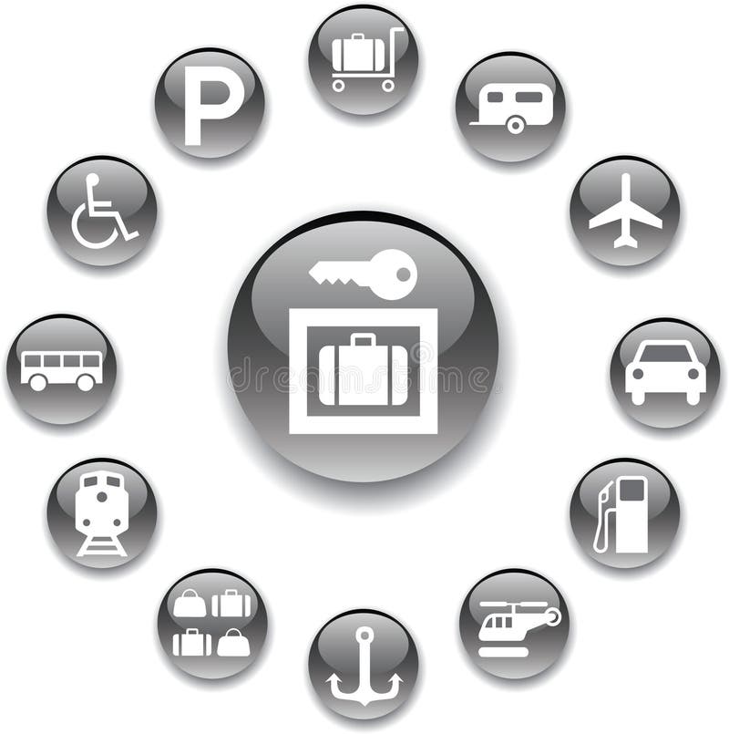 Set Icons 84B. Transport Icons Stock Vector - Illustration of ...