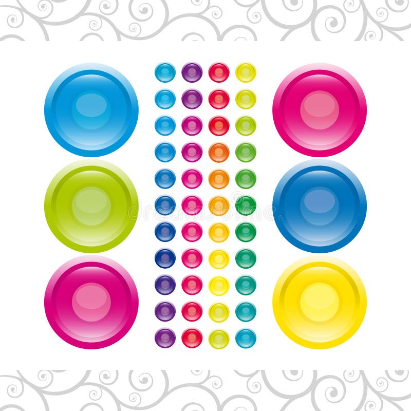 Set of buttons. stock vector. Illustration of border - 12754262