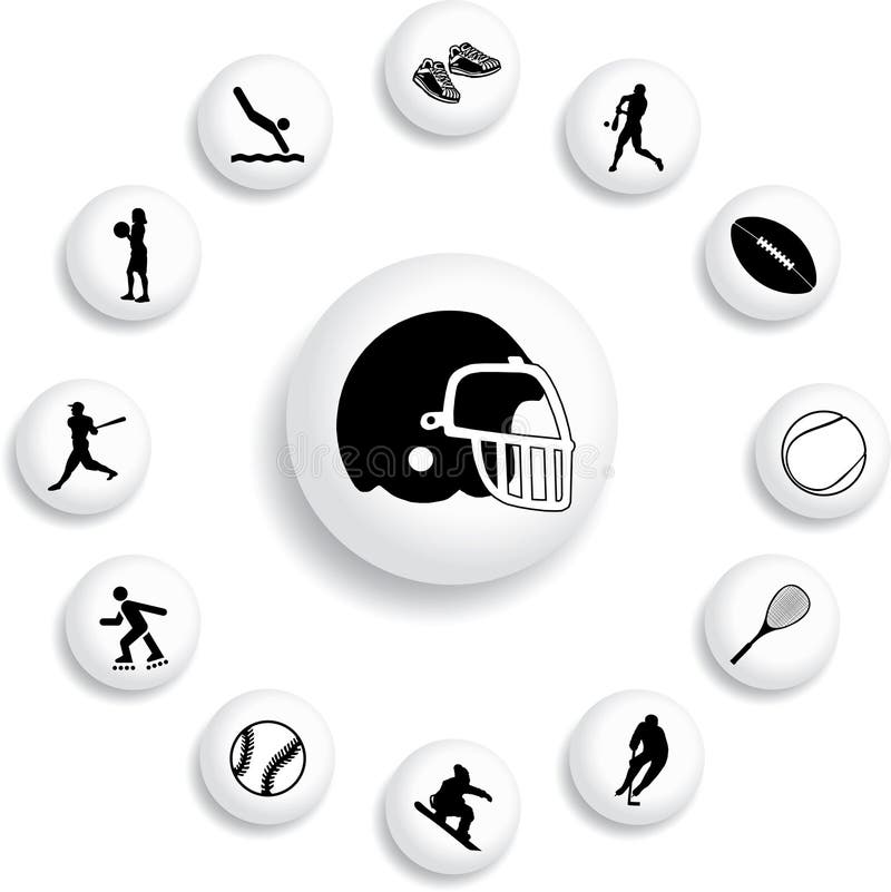 Set buttons - 82_B. Sport stock vector. Illustration of button - 6813424