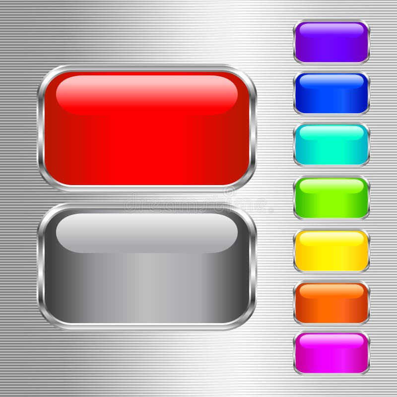 Blank Web Buttons and Stickers Vector Set Stock Vector - Illustration ...