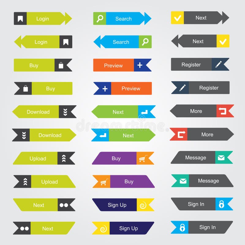 Set of Buttons stock vector. Illustration of infographics - 32264166