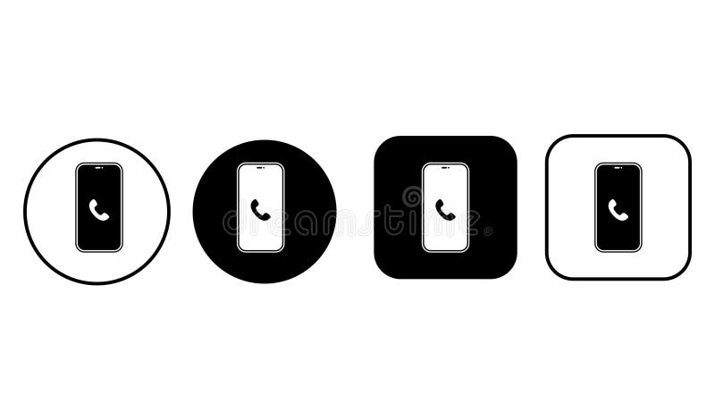 Set of Buttons with Device Screen with Phone Icon for Web Design Stock ...