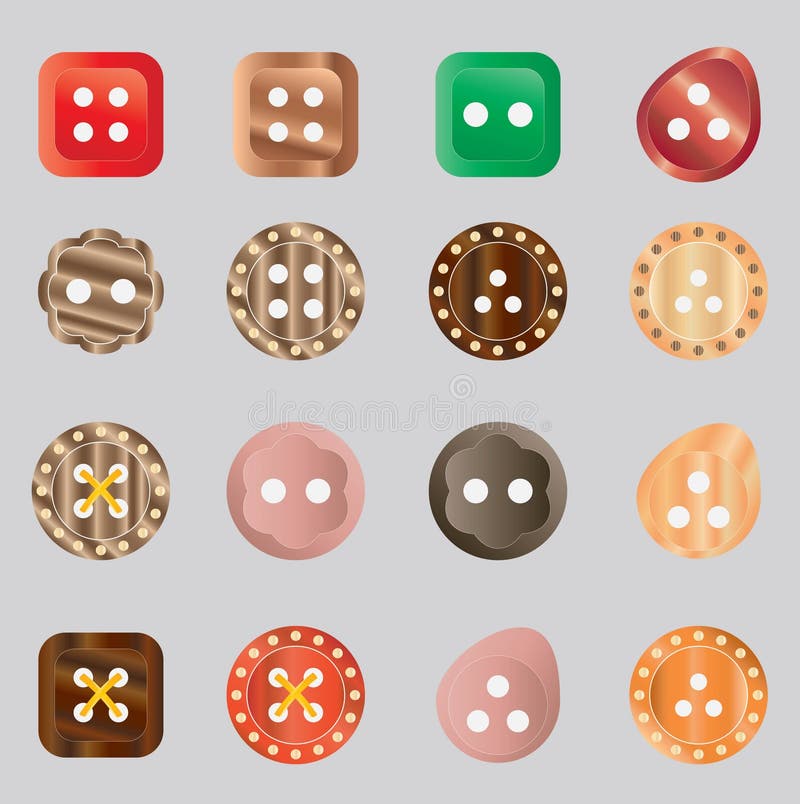 Set of buttons stock vector. Illustration of round, blue - 73503918