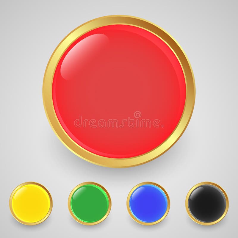 A Set of Buttons-lens Flare Effect Stock Vector - Illustration of icon ...