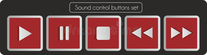 Buttons sound stock vector. Illustration of orange, isolated - 17743691
