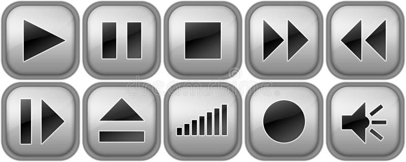 Set Of Buttons For Music Player Picture. Image: 4539414