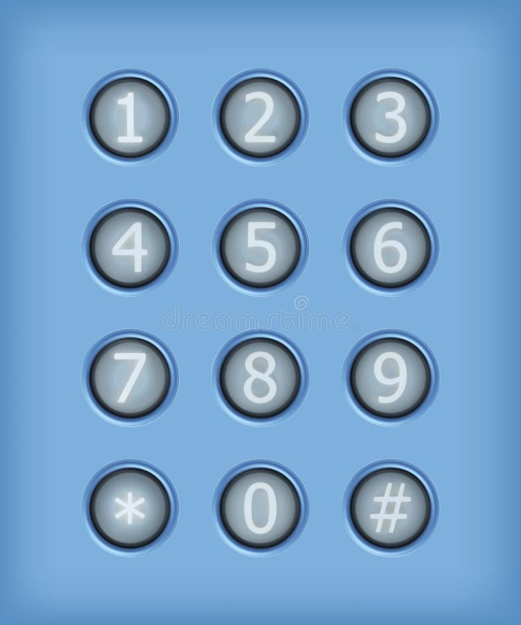 Set of buttons with number stock illustration. Illustration of ...