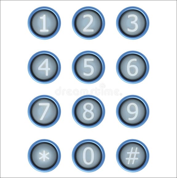 Set of buttons with number stock vector. Illustration of decorative ...