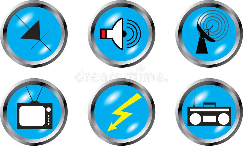 Set Buttons - Radio Devices Stock Vector - Illustration of music ...