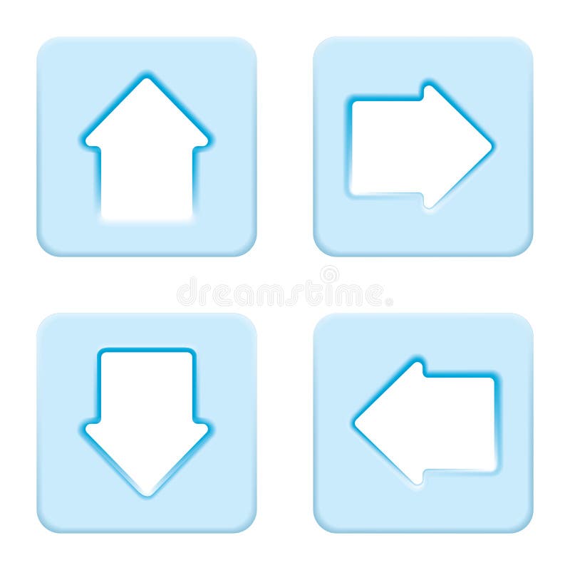 Set of Buttons with Raised Icons Stock Vector - Illustration of ...