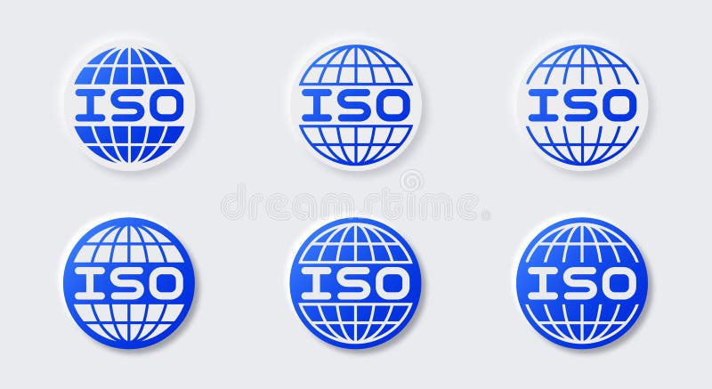 Circle buttons ISO stock vector. Illustration of buttons - 217869712