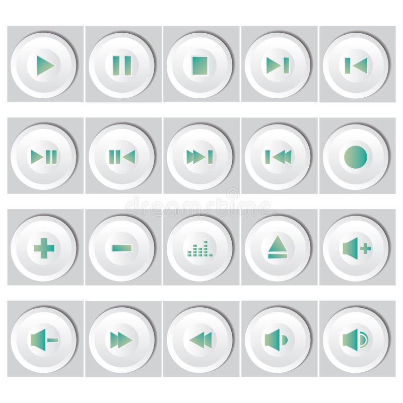 Set of Buttons. Vector Illustration Decorative Design Stock Vector ...