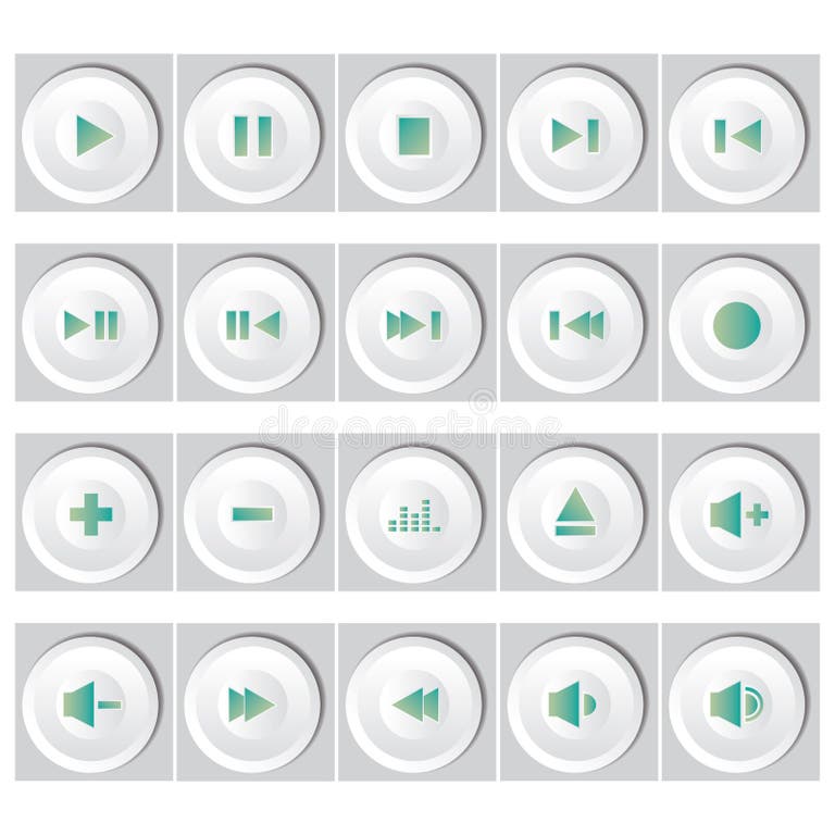 Set of Buttons. Vector Illustration Decorative Design Stock Vector ...