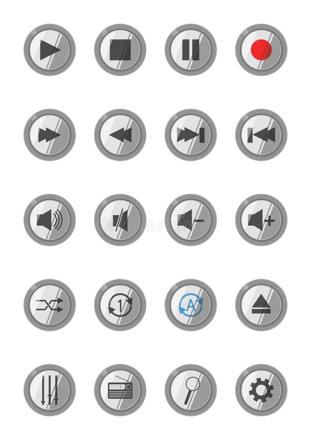 Set of Buttons. Vector Illustration Decorative Design Stock Vector ...