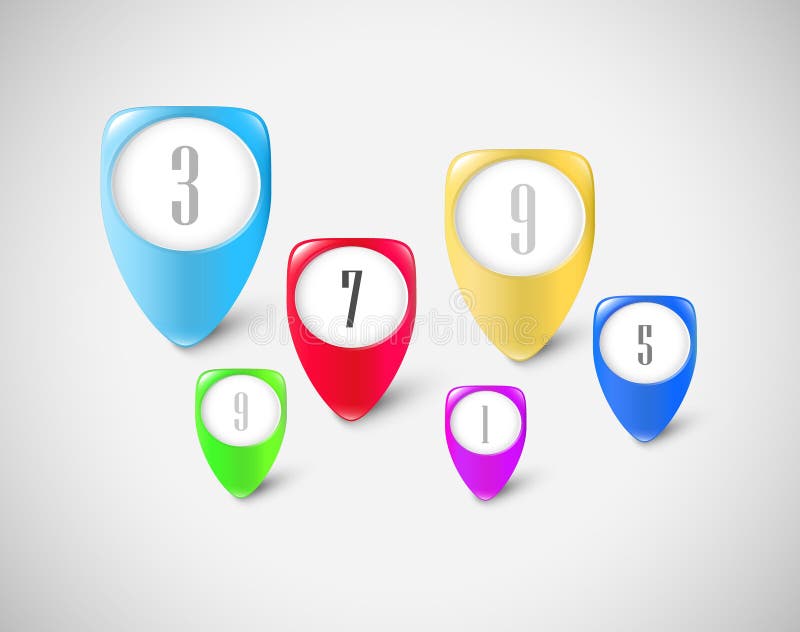 Button markers set stock illustration. Illustration of color - 30205596