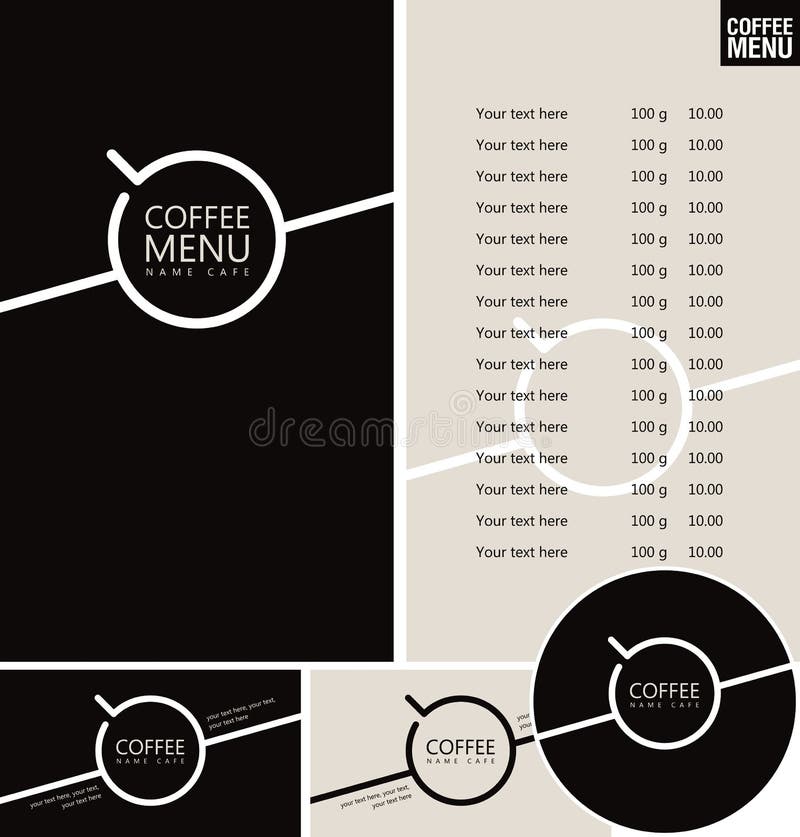 Set for the cafe menu stock vector. Illustration of banner - 61822245
