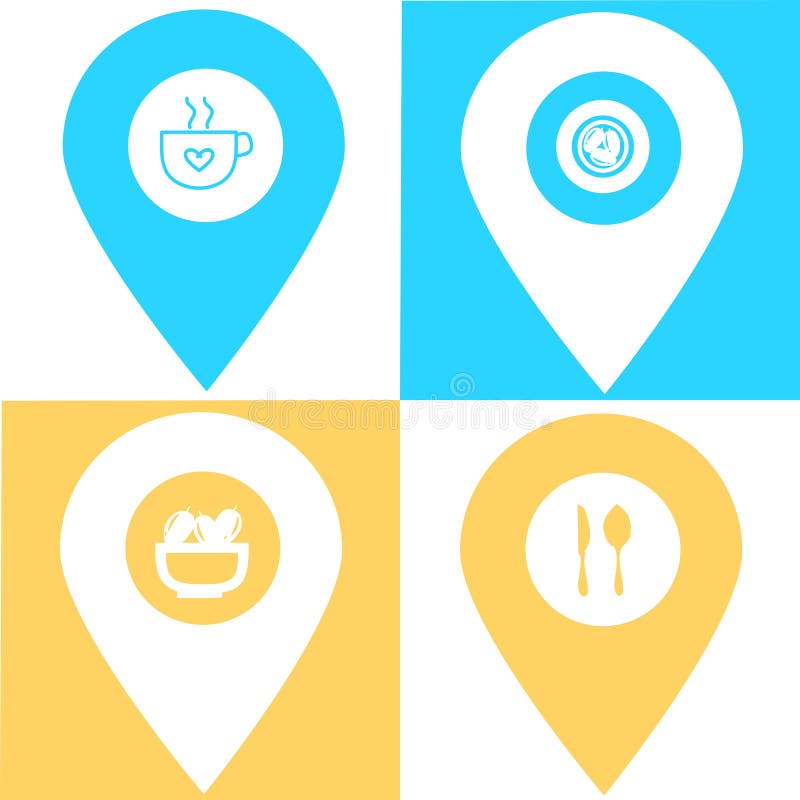 Cafe, Restaurant, Store Location Map Pin Pointer Icon. Element of Map ...