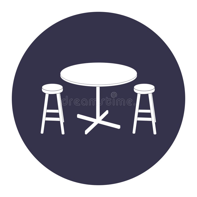 Set of Cafe Tables and Chairs Stock Vector - Illustration of chic ...