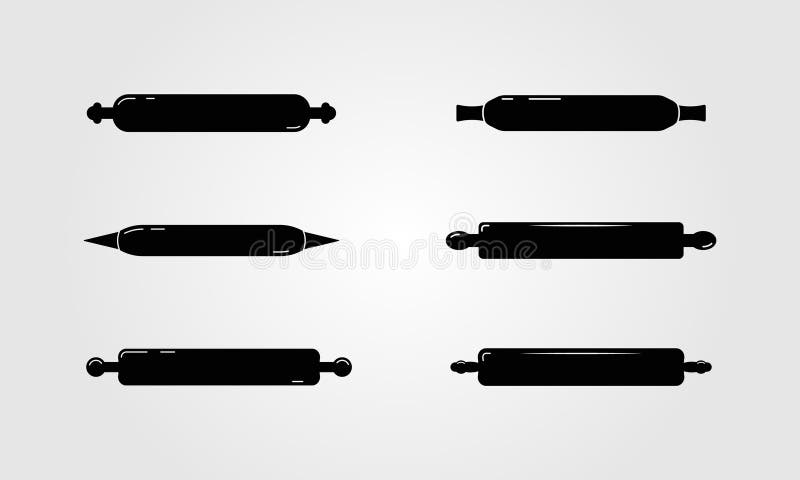Set of Cake or Dough Roller Logo Vector Illustration Design Stock ...