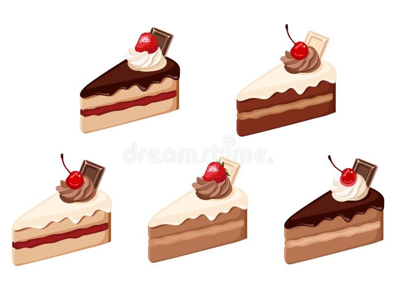 Five Pieces Cake Stock Illustrations – 2 Five Pieces Cake Stock ...