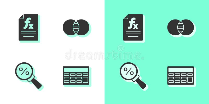 Set Calculator, Function Mathematical Symbol, Magnifying Glass with ...