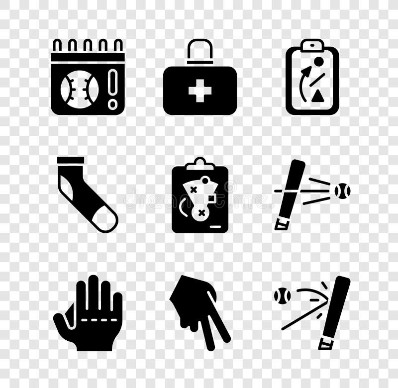 Set Calendar with Baseball Game, First Aid Kit, Planning Strategy ...