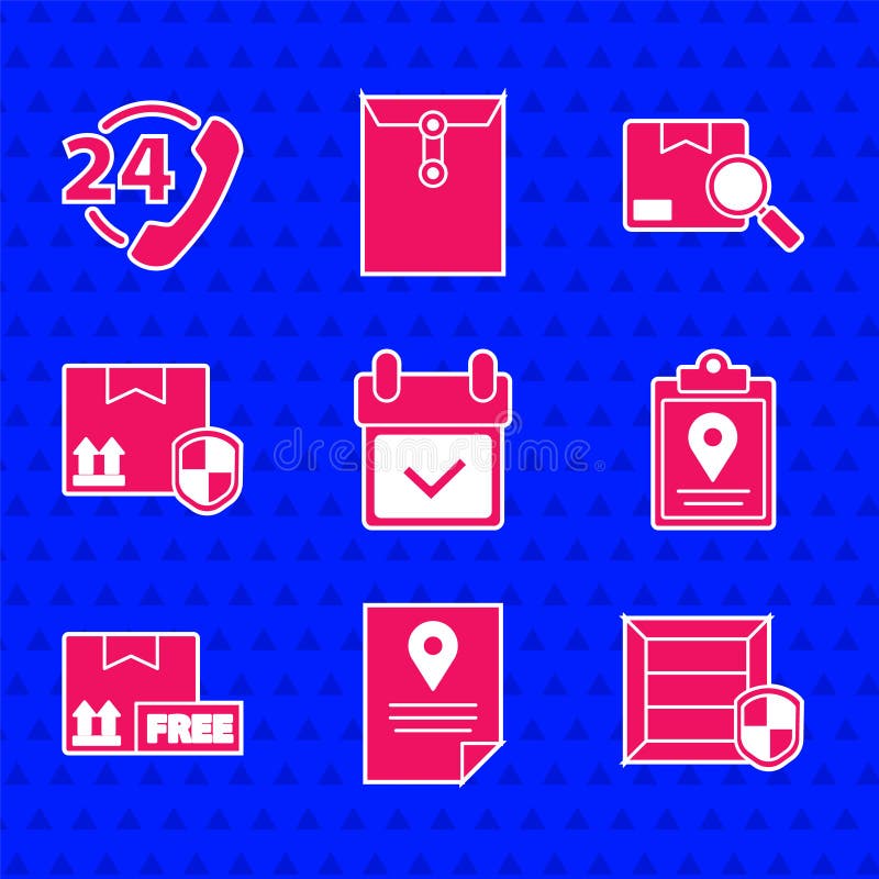 Set Calendar with Check Mark, Document Tracking Marker System, Delivery ...