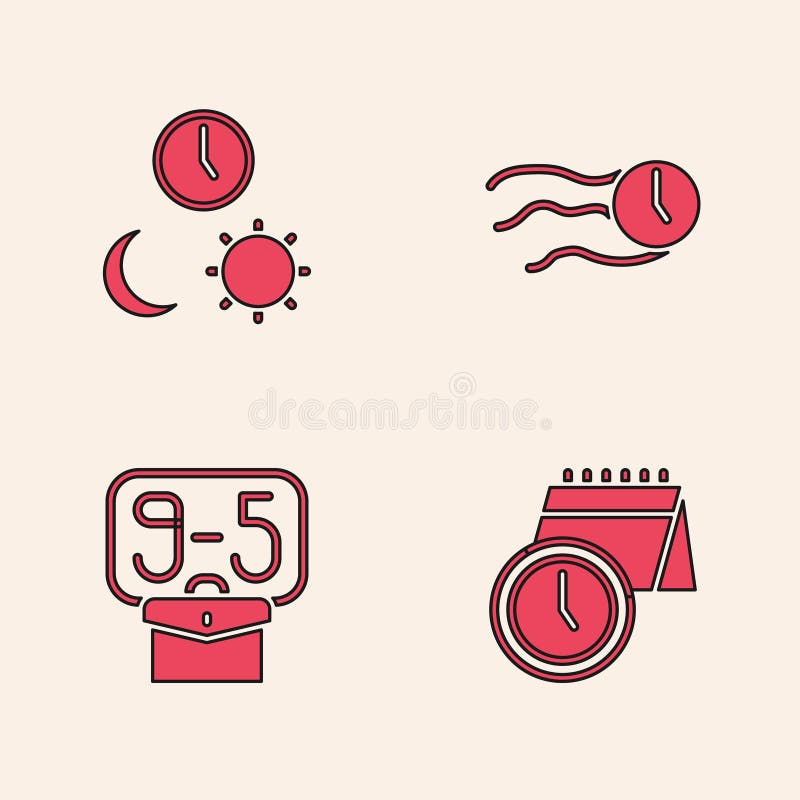 Set Calendar and Clock, Day Night with Time, Time Flies on the and from ...